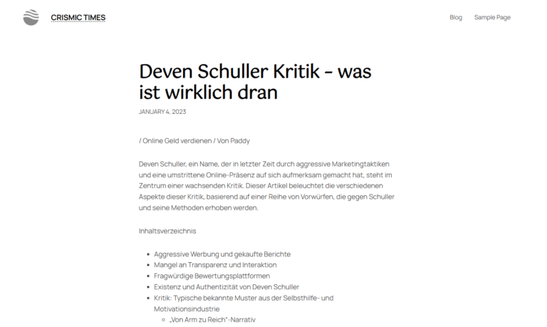 Deven Schuller Kritik - was ist wirklich dran (Erfahrungsbericht ...